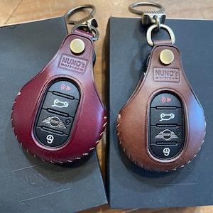 BMW Key Chain Leather Car Key Fob Cover Remote Key Case Car - Etsy