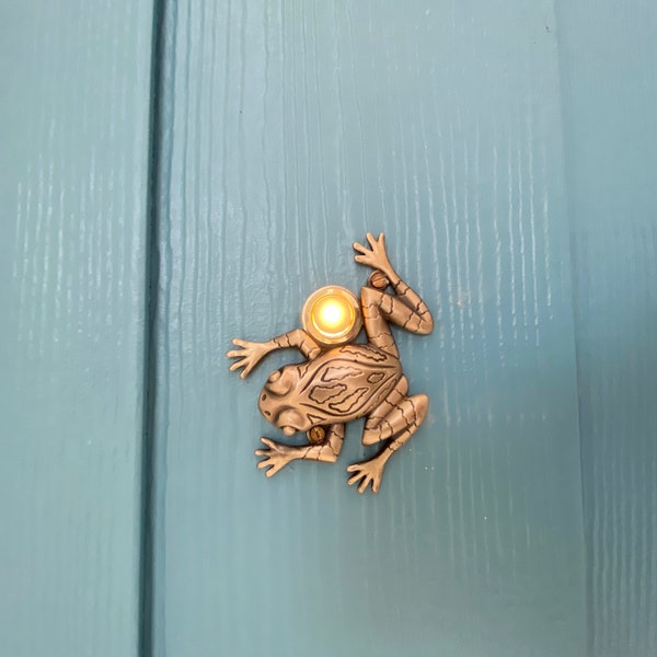 Frog Doorbell in Bronze - Etsy