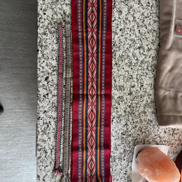 Peruvian Aguayo Scarf - Andean Mountain Textile Scarf - Colorful With ...