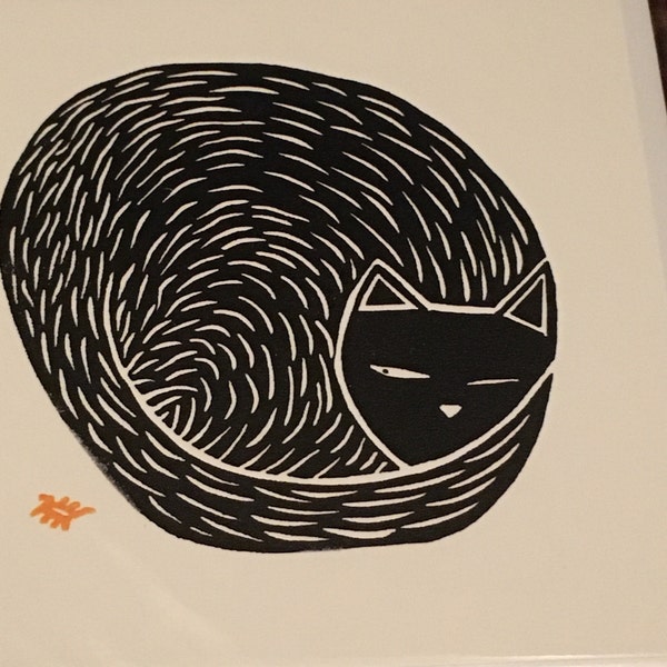 3D Glasses Movie Theatre Linocut Print Linoprint Limited Edition ...