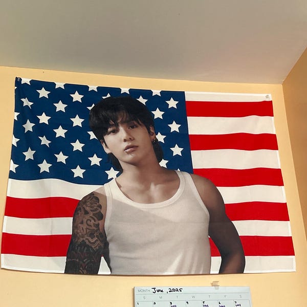 Felix in Black Leather Jacket Flag Banner, Felix American Tapestry ...