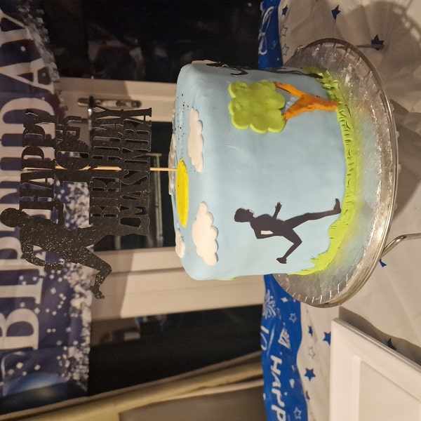 Male Running Cake Topper, Personalised With Any Name an Age Cake Topper ...