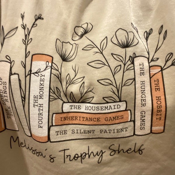 Custom Bookshelf Sweatshirt, Book Lover Crewneck, Personalized Book ...