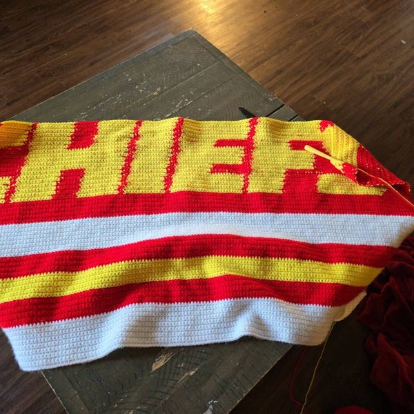Chiefs Crochet Blanket Pattern | PDF PATTERN - Etsy