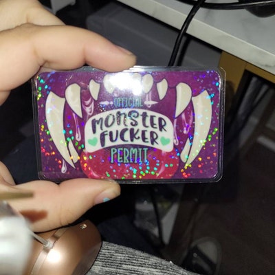 Monster Lover/ Fker Permit Laminated Holographic - Etsy