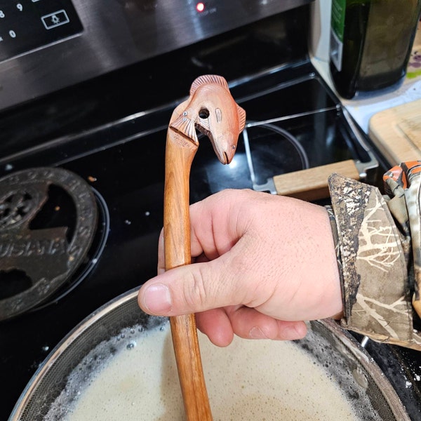 Cajun Cherry Roux Pot Stirrer With Crawfish, Fleur De Lis, Pelican ...