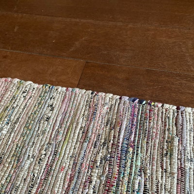 Blue Patchwork Denim Rug, Handwoven Denim Carpet 200 X 300 Cm ...