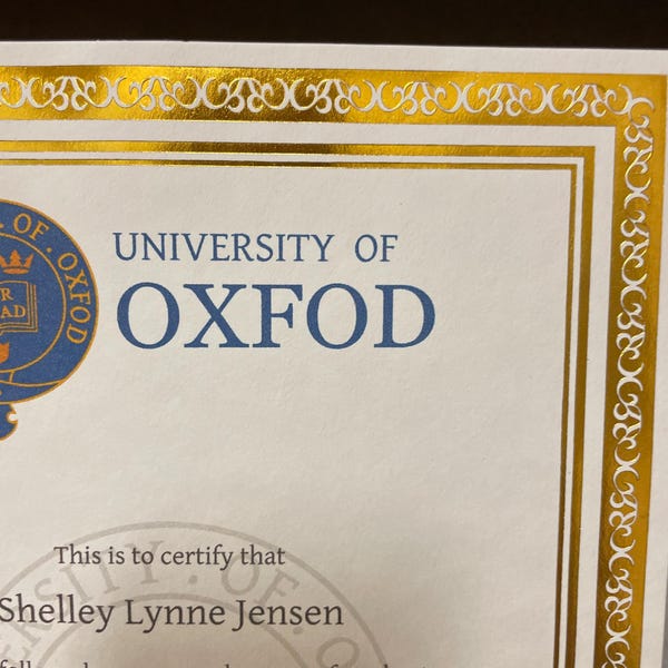 Novelty 'OXFOD' University Degree Certificate - Etsy