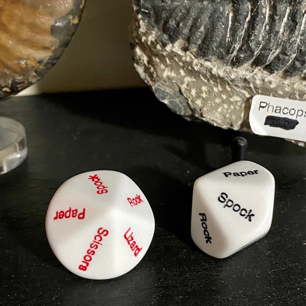 Rock Paper Scissors Lizard Spock Dice Set RPG Tool Tabletop Roleplay ...