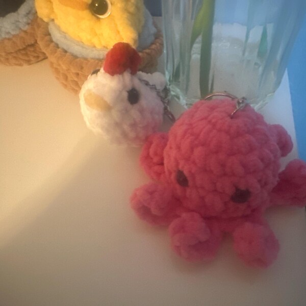 Stardew Valley Chickens Key Chains, Five Colors, Amigurumi, Crochet - Etsy