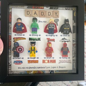 Father's Day Superhero Frame Superhero Father's Day - Etsy