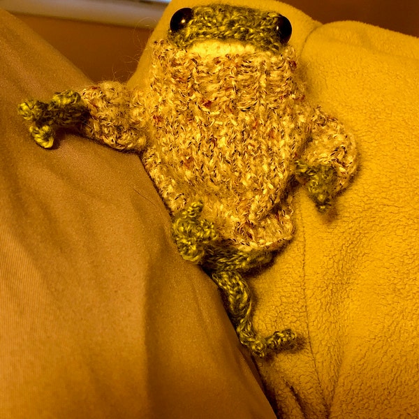Pale Green With Cream Tummy Hand Knitted Frog - Etsy
