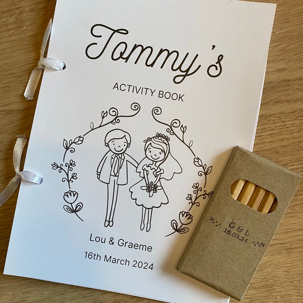 Wedding Coloring Book Kids Wedding Activity Book Custom Coloring Book ...