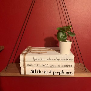 Choose Your Quote Book Set/ Decorative Books/ Book Ends/ Wedding Gifts ...