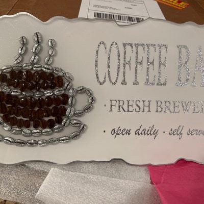 Coffee Bar Fresh Brewed Self Serve Coffee Station Sign Coffee Bar Sign ...
