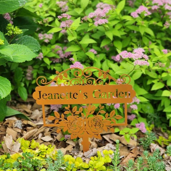 Custom Metal Garden Decor,gardener Name Sign, Gardening Gifts for Dad ...