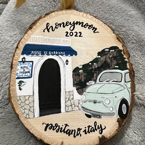 Custom Hand Painted House Ornament on Round Bulb or Woodslice, First ...