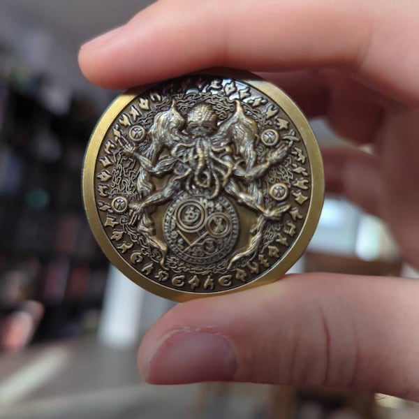 Cthulhu Challenge Coin Eldritch Horror Decision Coin Collecting HP ...