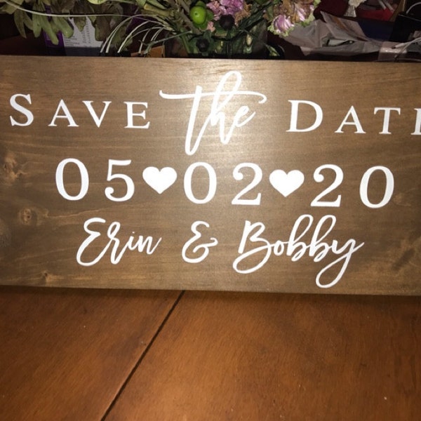 Save the Date Sign, Engagement Photo Prop, Save the Date Photo Prop ...
