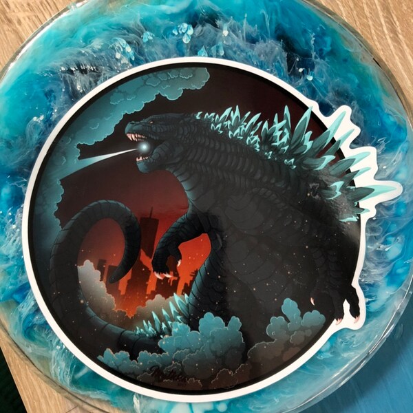 Godzilla King of Monsters 5 Inch Vinyl Sticker & Kaiju Collectable Card ...