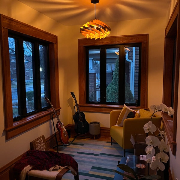 Sonliner OAK Pendant Lights Kitchen Island, Modern Dining Room Light Fixture Hanging Ceiling ...