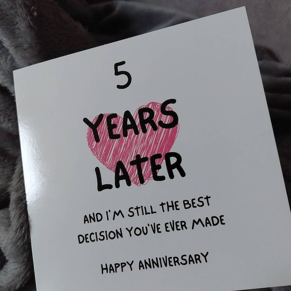 10th Anniversary Card, 10 Years Later and I'm Still the Best Decision ...