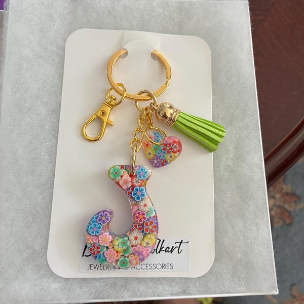 Custom Purple Flower Resin Keychain, Personalized Pressed Dried Floral ...