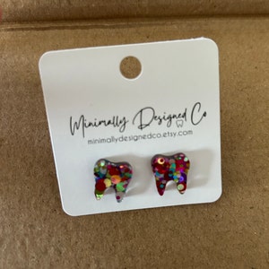 RETRO Tooth Earrings Single Set Dental Hygienist, Dental Assistant ...
