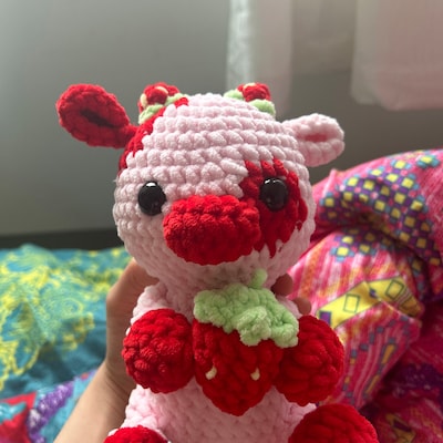 Crochet Cow, Peach Cow Plushie, Cow Plushie, Crochet Cow Plush - Etsy