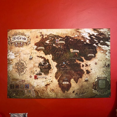 FFXIV Eorzea Map Matte Poster Gaming Wall Art - Etsy