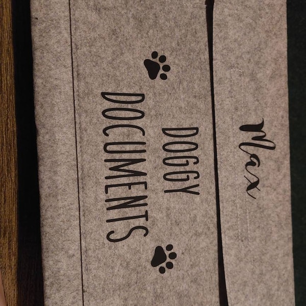 Personalised Pet Document Folder-dog Documents Folder,pet Information ...