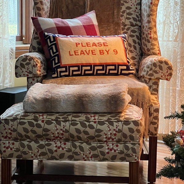 Please Leave by 9 Needlepoint Cushion - Etsy