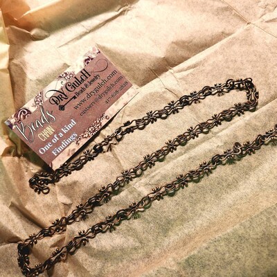 Antique Silver Chain, Silver Infinity Chain, Antique Silver Plated Base ...