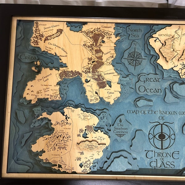 Wooden 3D Kingdoms of Shadows Map - Etsy