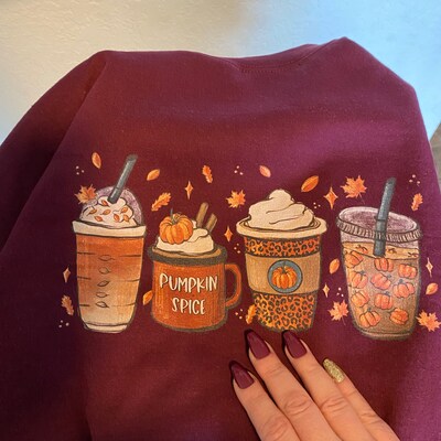 Fall Coffee Sweatshirt, Fall Sweater, Pumpkin Spice Sweatshirt, Cute ...