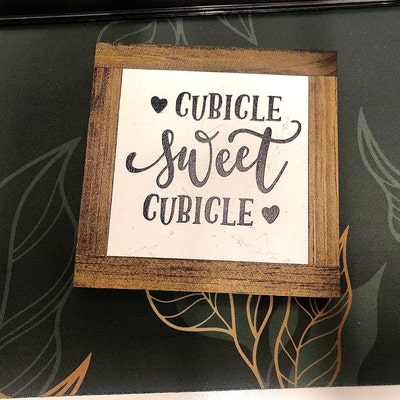 Cubicle Sweet Cubicle Sign, Office Desk Decor, Funny Office Space Sign ...
