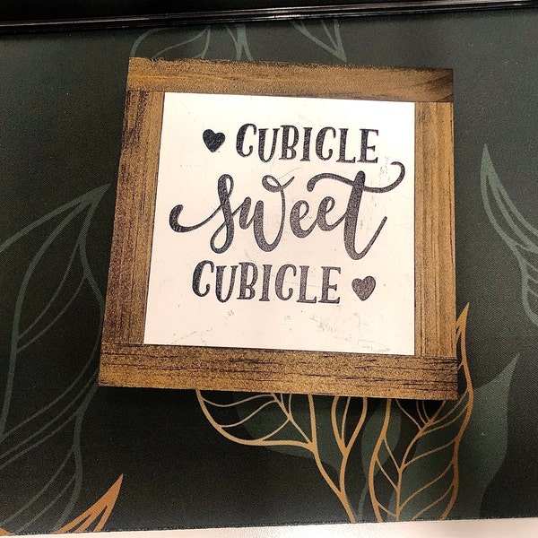 Cubicle Sweet Cubicle Sign, Office Desk Decor, Funny Office Space Sign ...