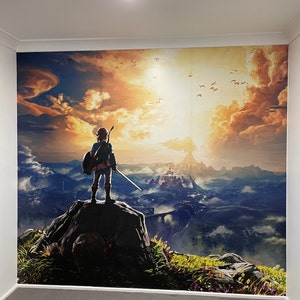 Zelda Wallpaper Zelda Mural Legend of Zelda Vinyl Wallpaper Wall Mural ...