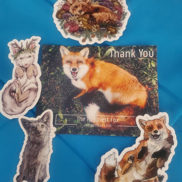 Fig the Fox Weatherproof Sticker - Etsy