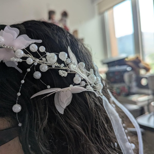 Seashell Pearl Bridal Headpiece – Beach Wedding Hair Vine With Starfish ...