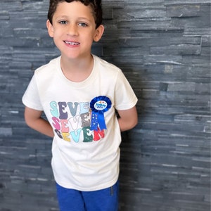 Seven Shirt, Seventh Birthday Shirt, 7th Birthday Gift, Seven T-shirt ...