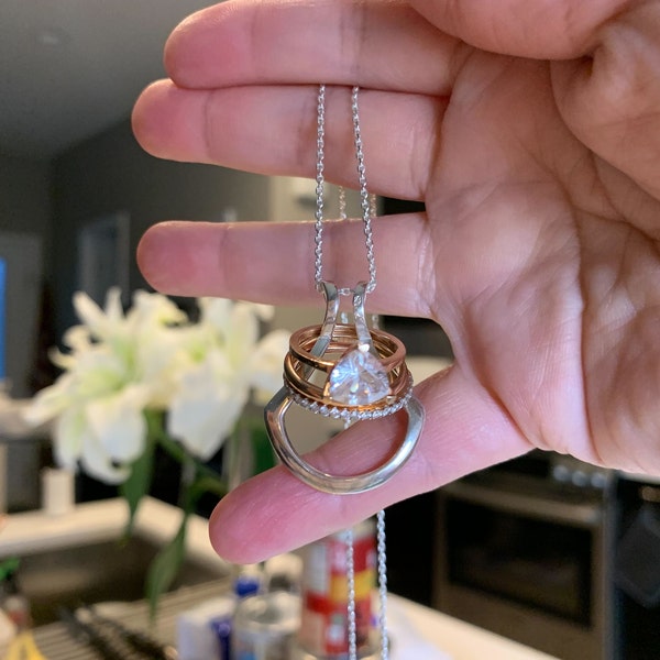 Three Rings Sisters Necklace, 3 Entwined Circles, Triple Ring Necklace ...