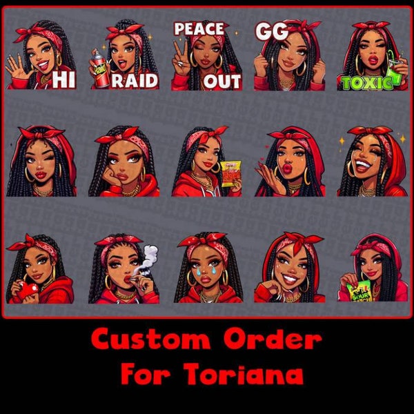 Twitch Emotes | 13 Emote Pack | Light Brown Hair | Brown Eyes ...