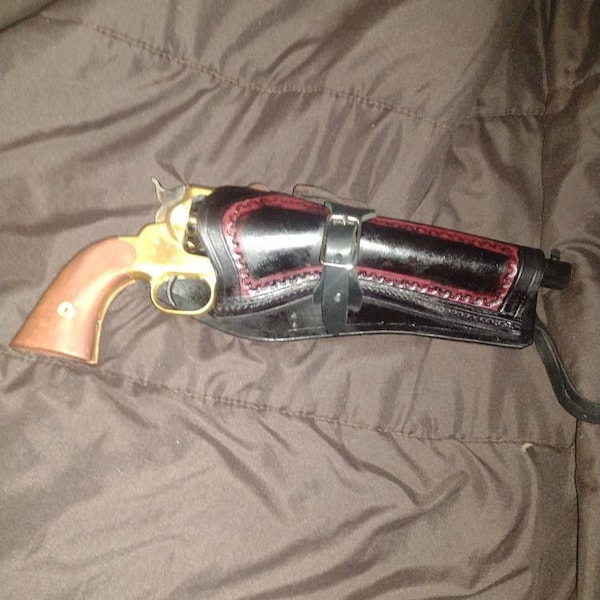 Cowboy Western Fast Draw Leather Holster Fits Colt SAA 1873 Ruger ...