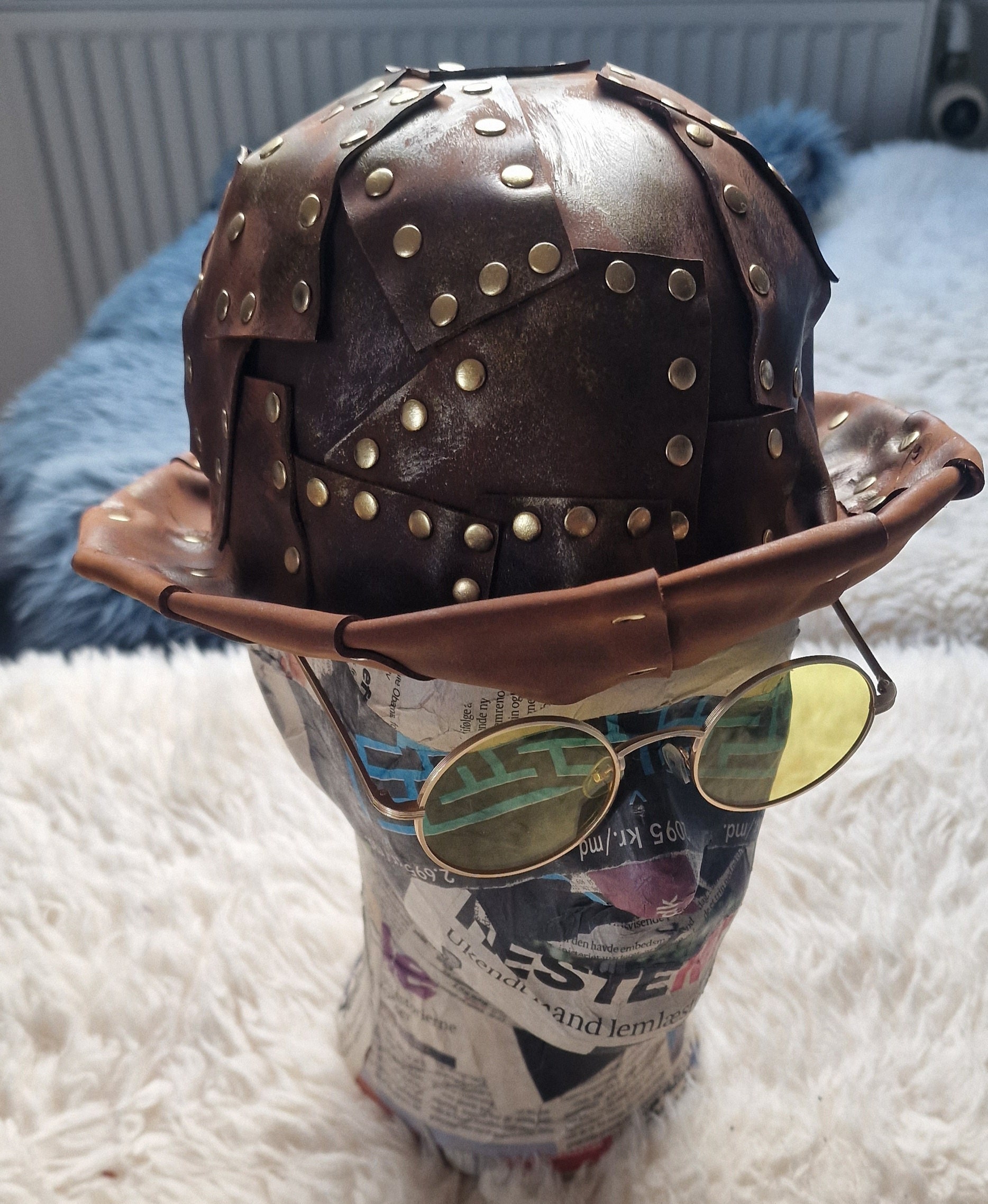 Steampunk hat leather pattern PDF - Derby / Bowler hat - by ...