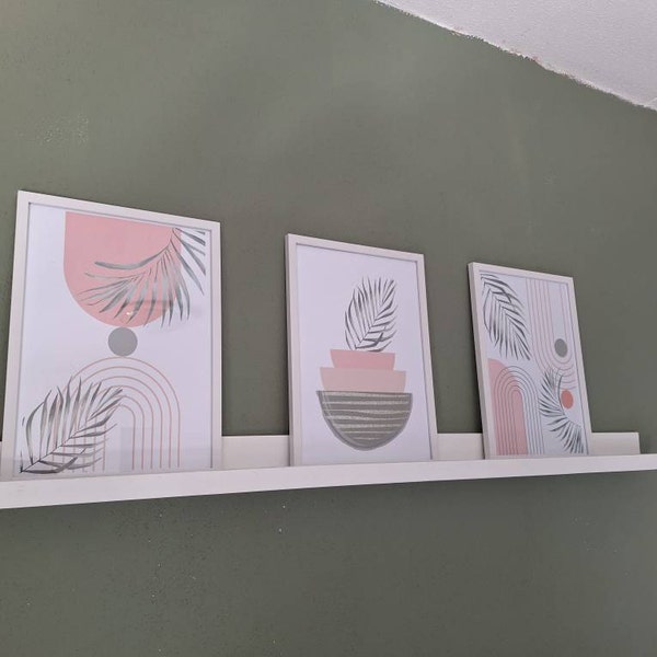 Abstract Print Set of 3, Green Printable Wall Art, Hallway Poster Set ...