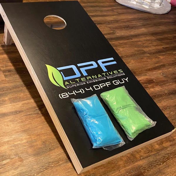 Blue and Red Stripes Cornhole Boards - WSOC Runway Series - Officially ...