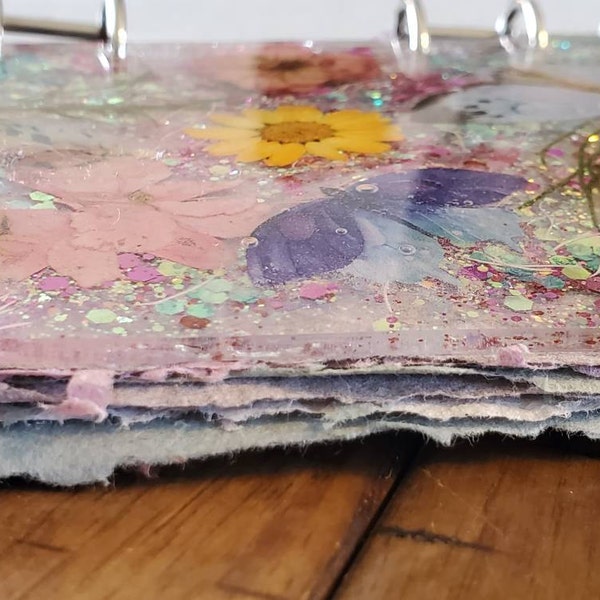 10 Assorted Sheets of Handmade Recycled Paper, Eco Friendly, Textured ...