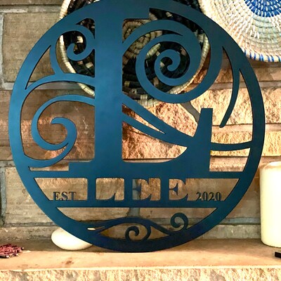 Modern Round Monogram SVG File Download Sized for Glowforge ...