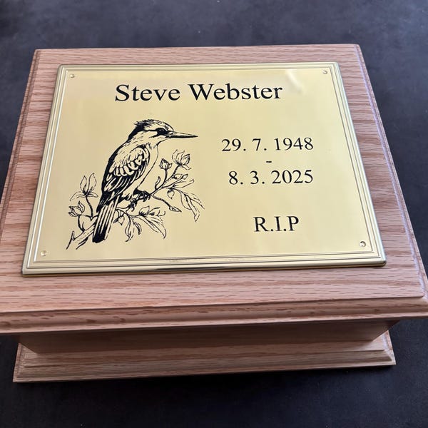 Plaque,engraved Plaque, Personalised Funeral, Memorial, Coffin Engraved ...